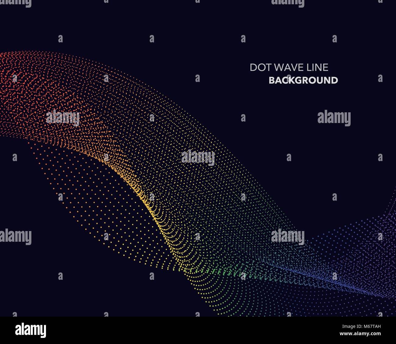 Elegant abstract vector spectrum rainbow gradient wave dot line ...