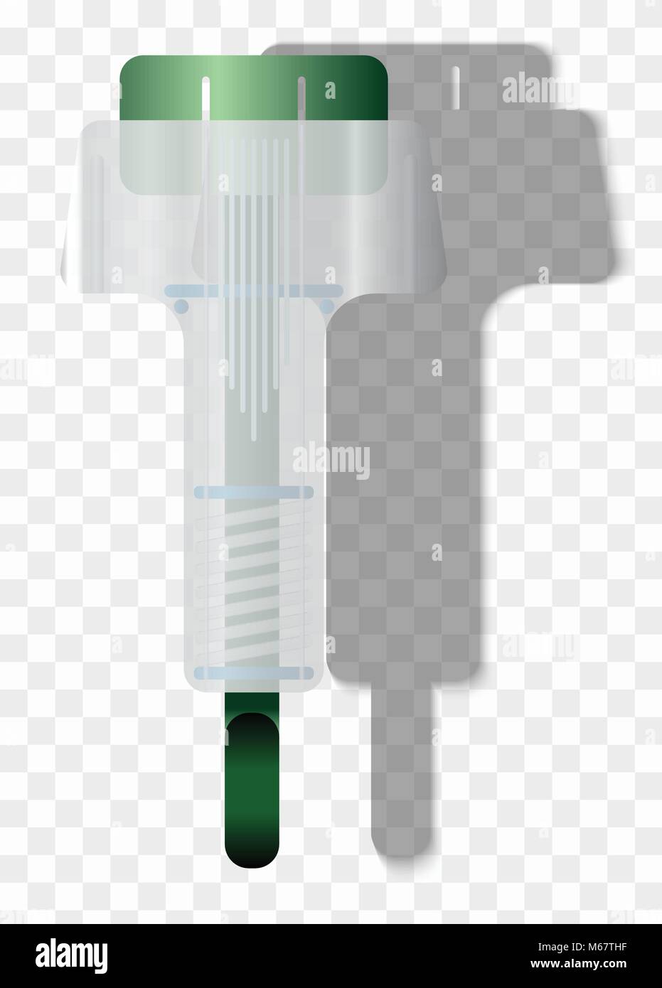 A realistic lancet on a transparent background. Vector illustration ...
