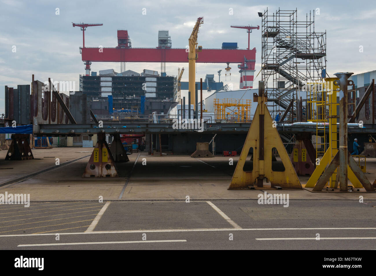 Saint Nazaire, STX shipyard. France Stock Photo - Alamy