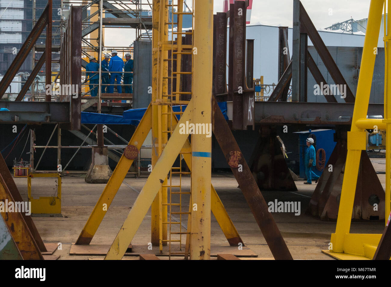 Saint Nazaire, STX shipyard. France Stock Photo - Alamy