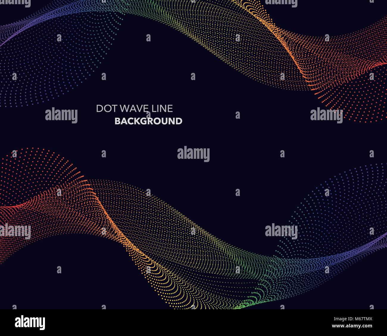 Elegant abstract vector spectrum rainbow gradient wave dot line futuristic style background ...