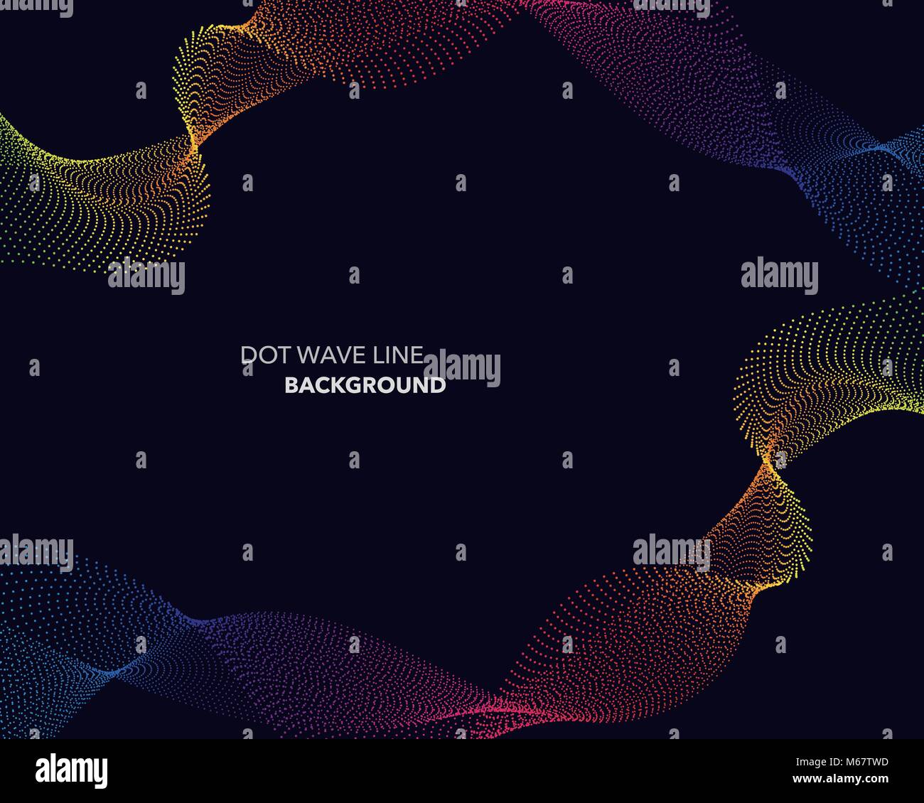 Elegant abstract vector spectrum rainbow gradient wave dot line futuristic style background ...