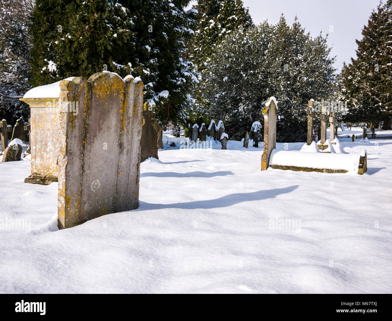 St Nicholas's church, Leeds, Kent winter scenes during 'the beast from ...