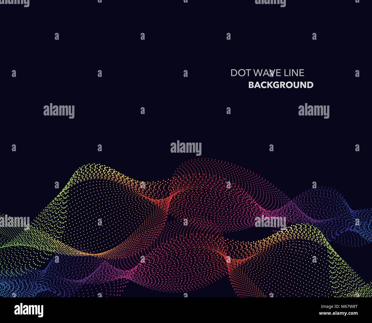 Elegant abstract vector spectrum rainbow gradient wave dot line futuristic style background ...
