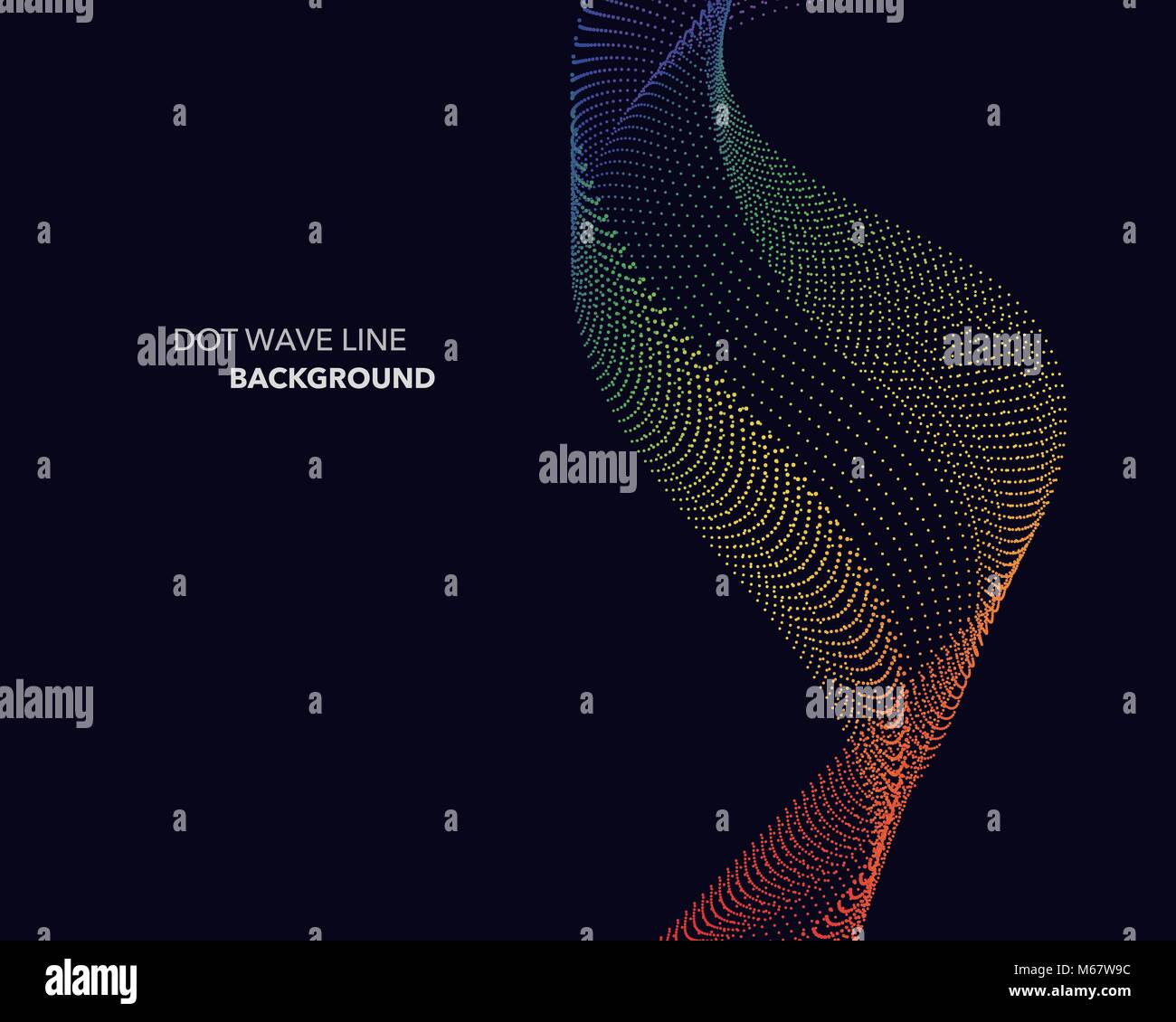 Elegant abstract vector spectrum rainbow gradient wave dot line futuristic style background ...