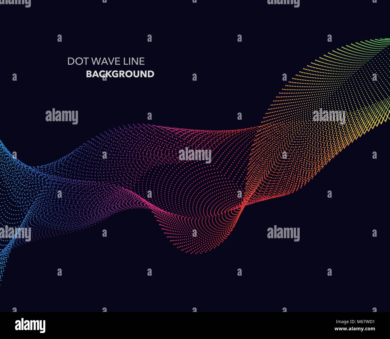 Elegant abstract vector spectrum rainbow gradient wave dot line futuristic style background ...