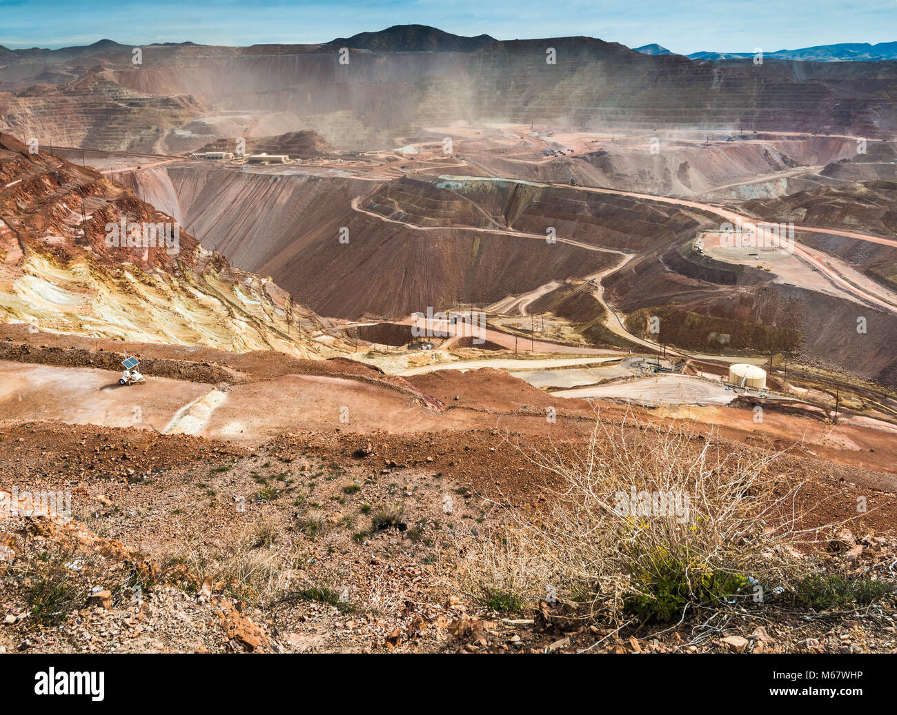 Haze after blast over open-pit at Morenci Copper Mine, operated by ...