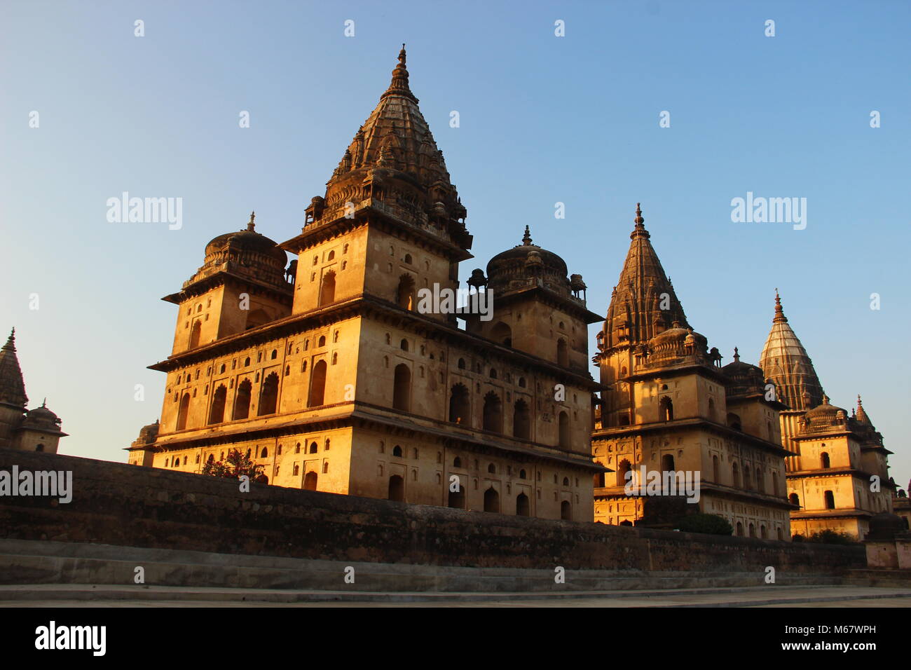 Chhatris by the riverside,Orchha,India Stock Photo - Alamy