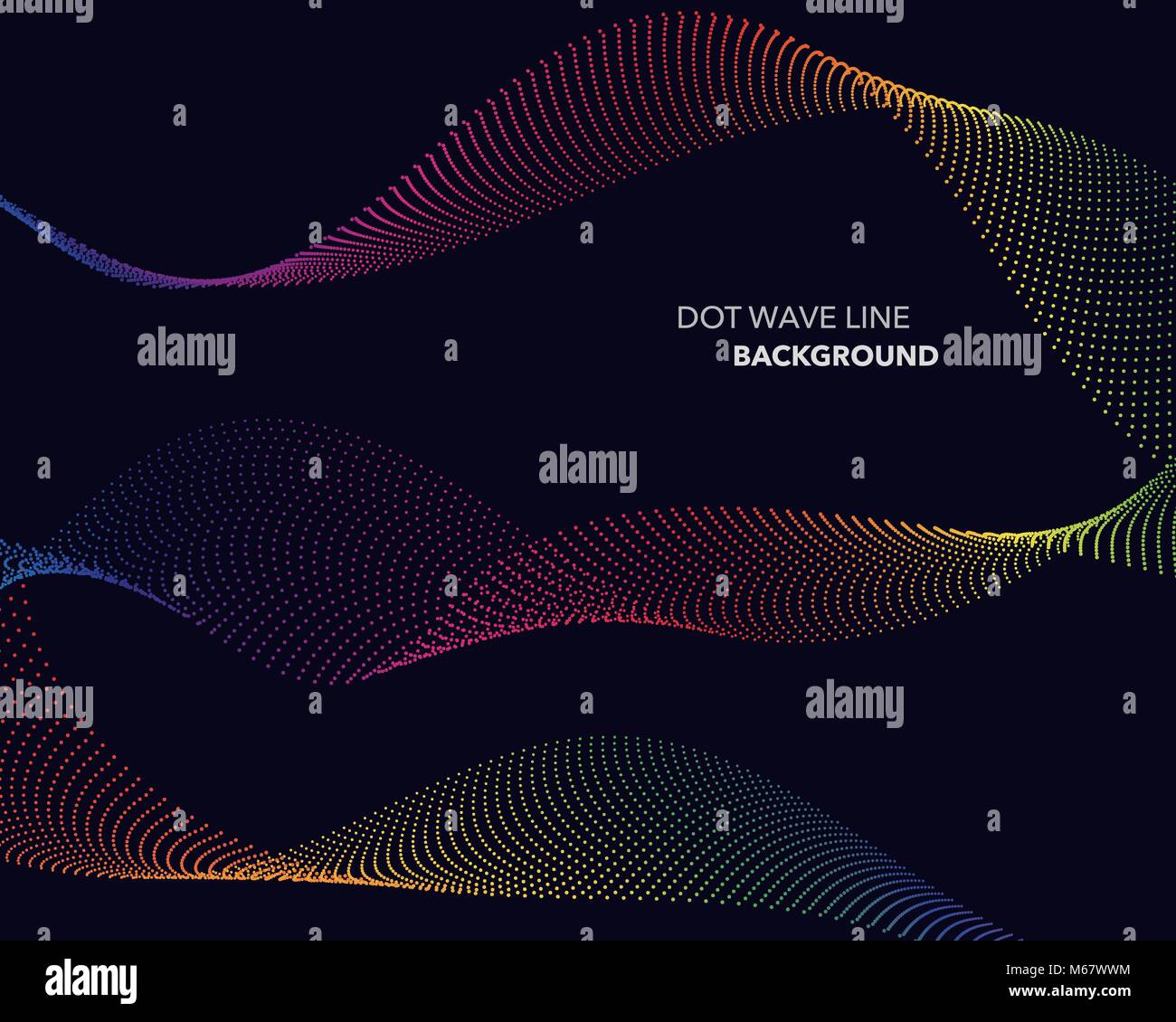 Elegant abstract vector spectrum rainbow gradient wave dot line futuristic style background ...