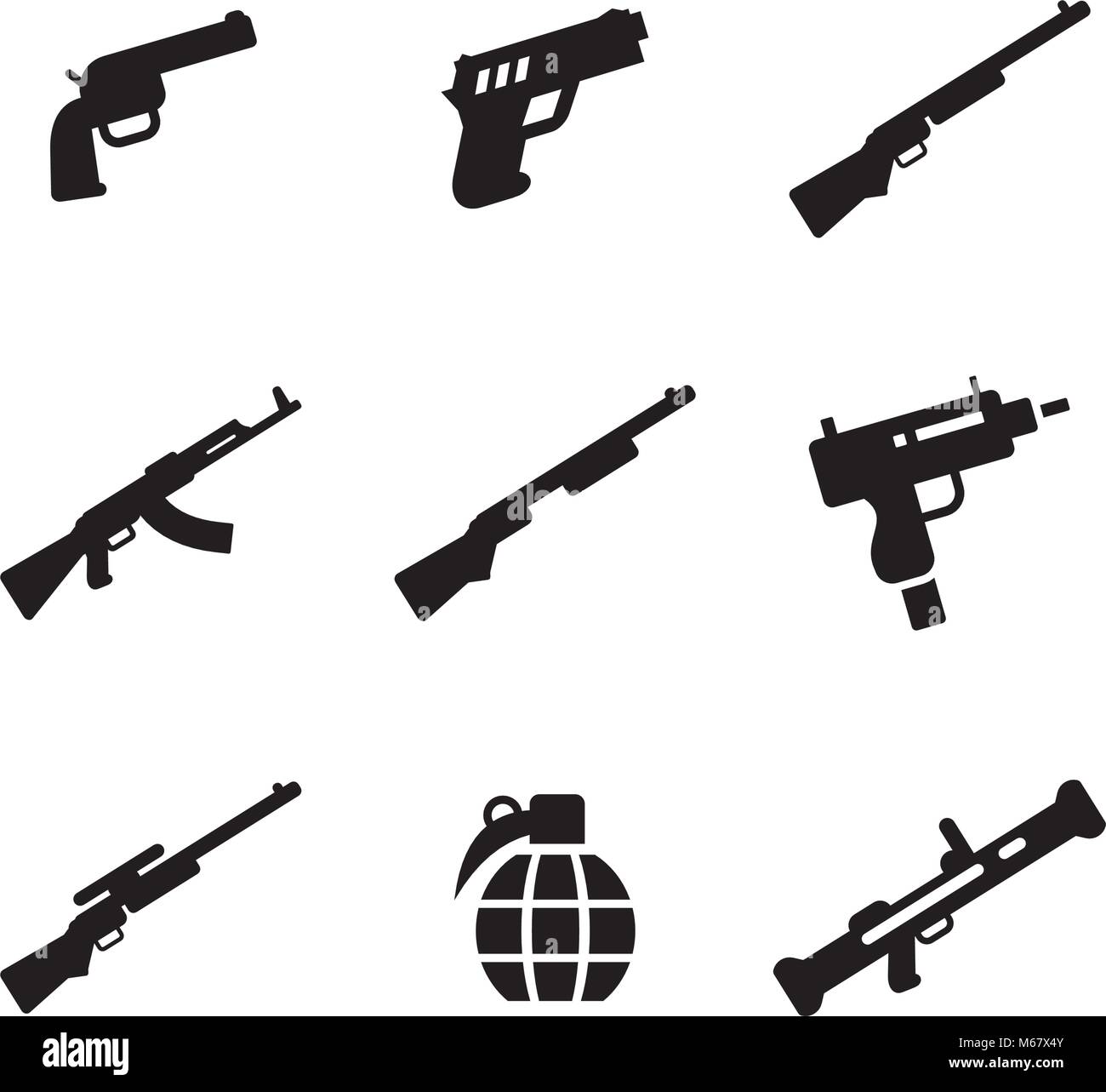 Semi automatic weapons Stock Vector Images - Alamy