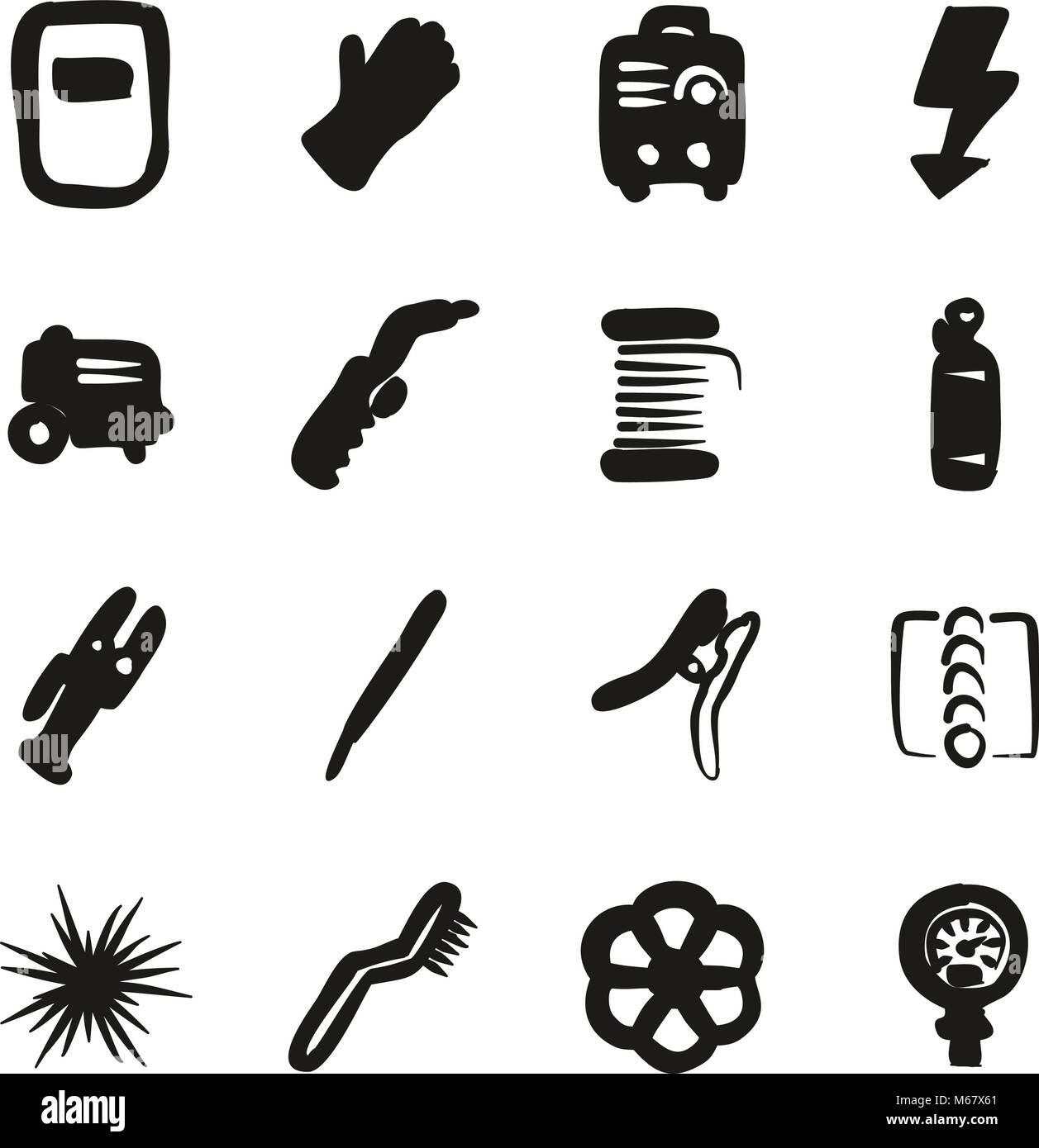 Welding Icons Freehand Fill Stock Vector Image & Art - Alamy