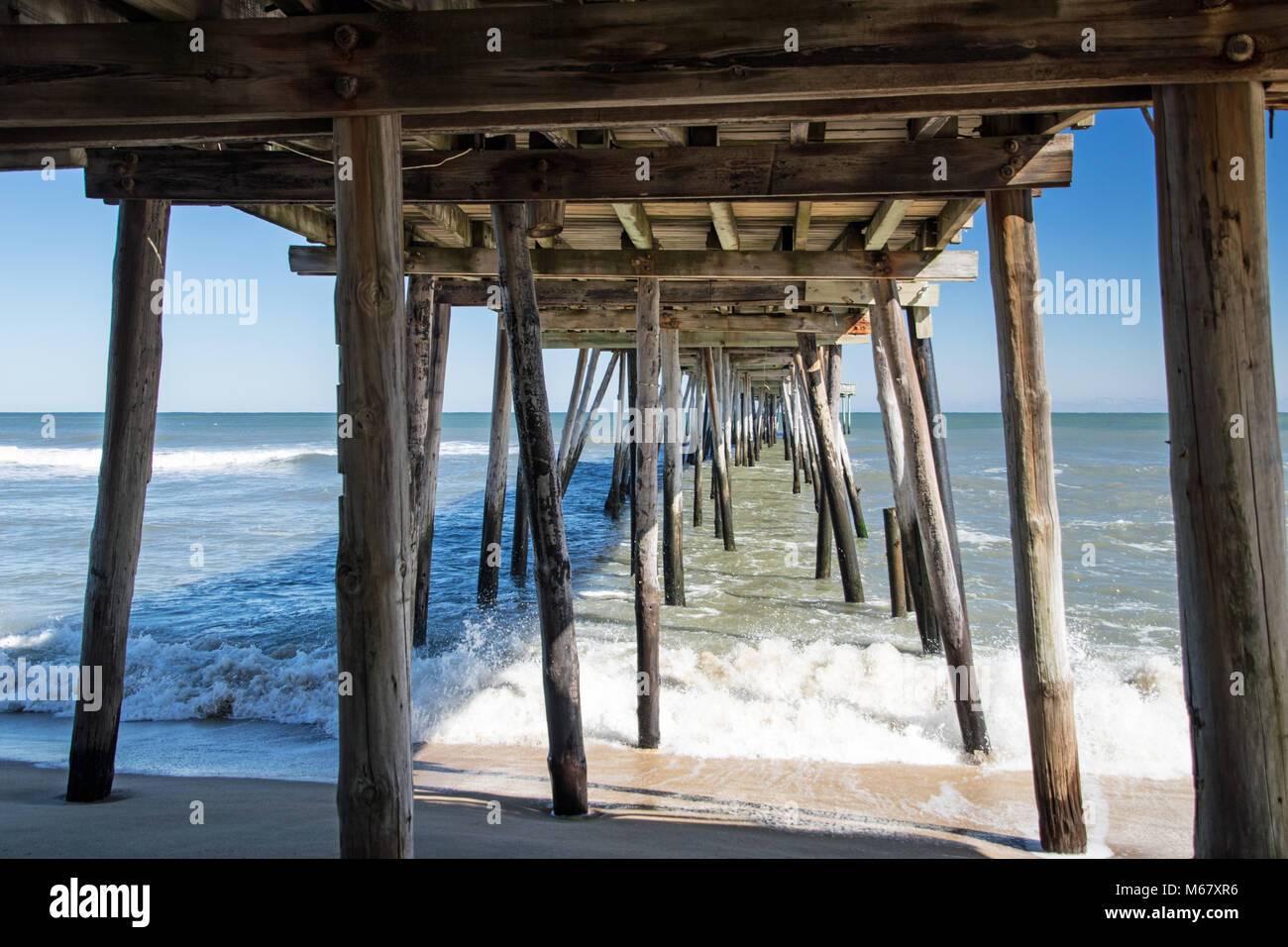 Fishing Piers on the Outer Banks of North Carolina Stock Photo - Alamy