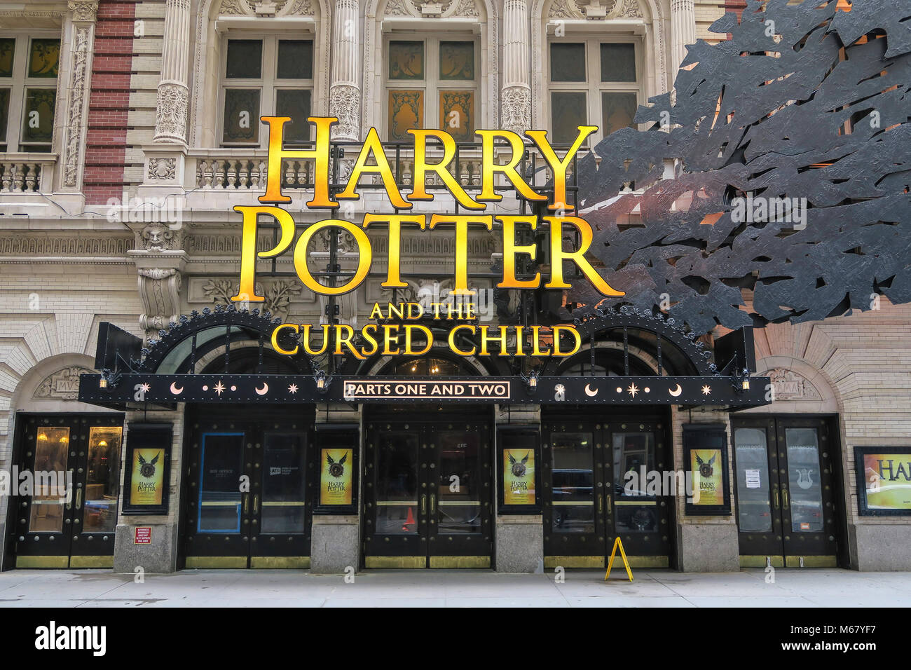 "Harry Potter and the Cursed Child" Marquee at the Lyric Theatre in ...