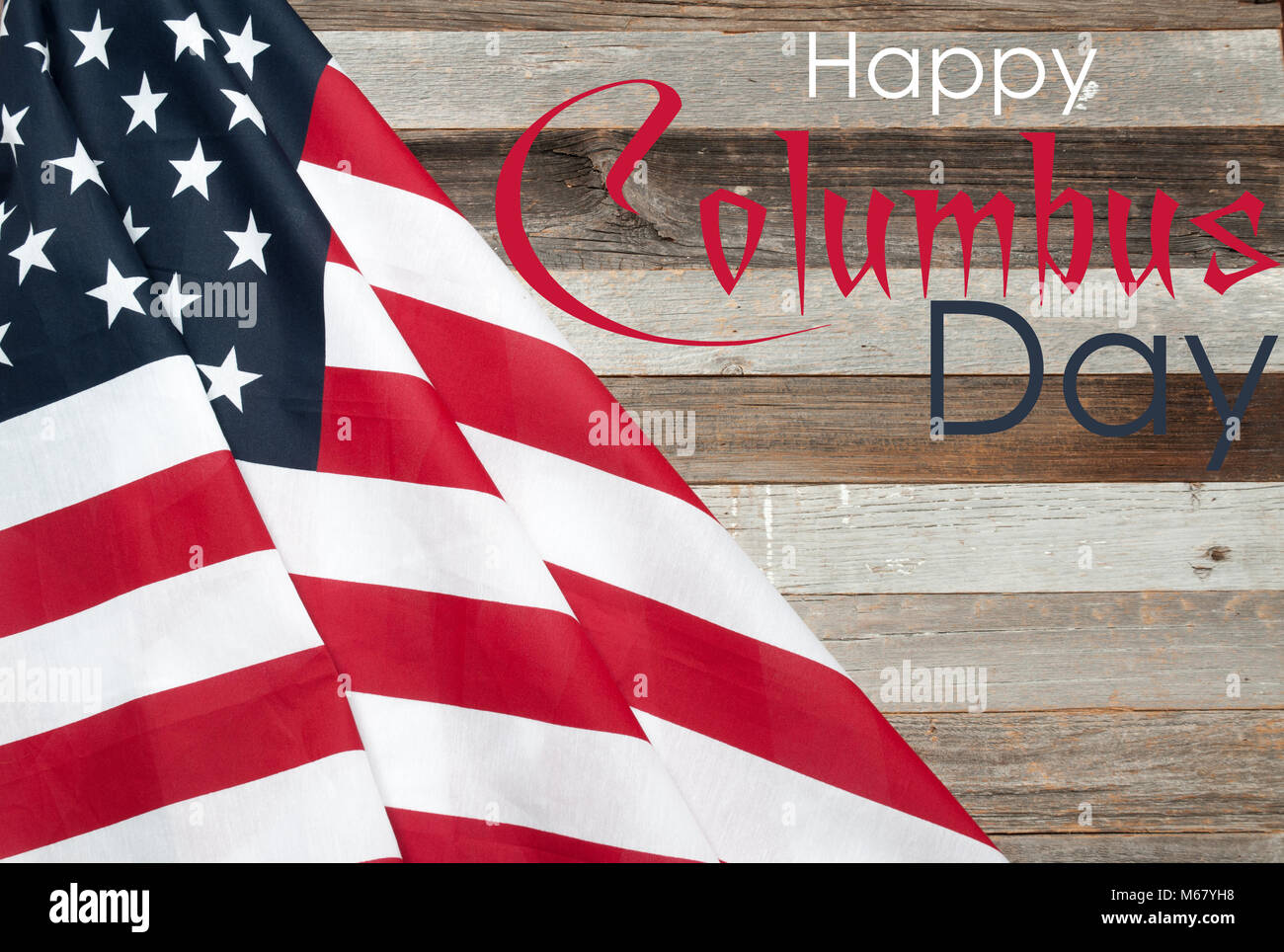 Happy Columbus Day. United States flag. American flag Stock Photo - Alamy