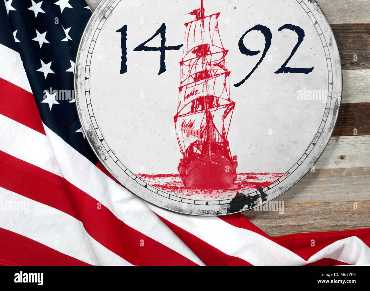 Happy Columbus Day. United States flag. American flag Stock Photo - Alamy