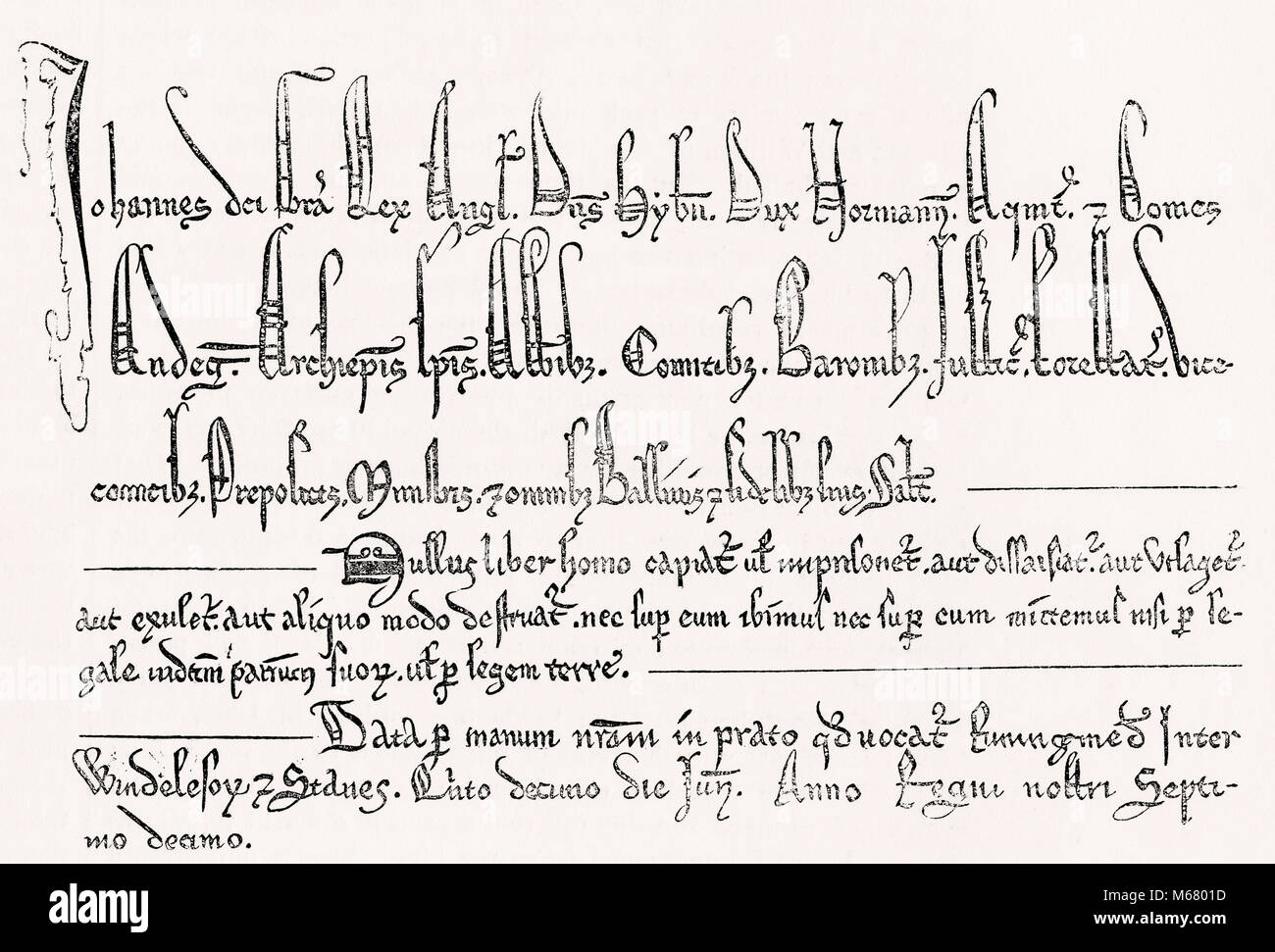Magna carta historical document hi-res stock photography and images - Alamy