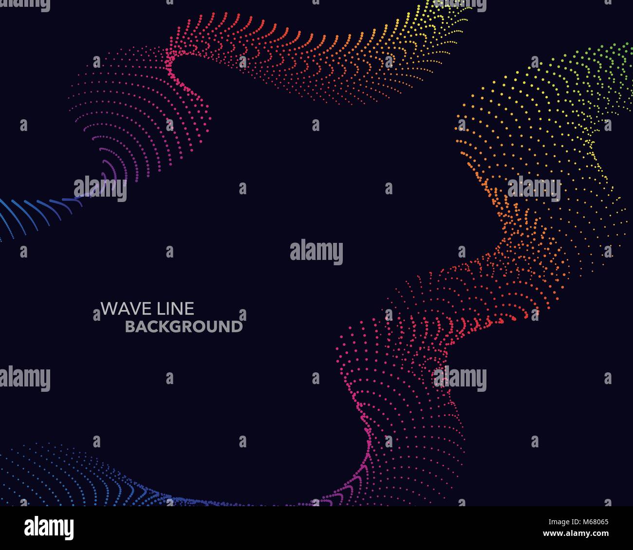 Elegant abstract vector spectrum rainbow gradient wave dot line futuristic style background ...