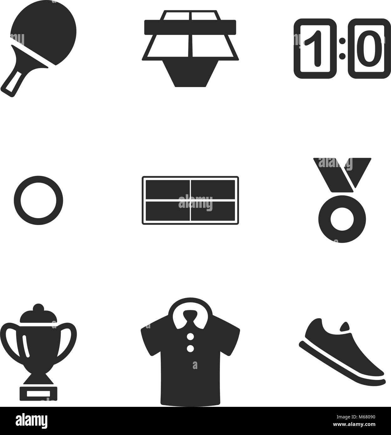Table Tennis Icons Stock Vector Image & Art - Alamy