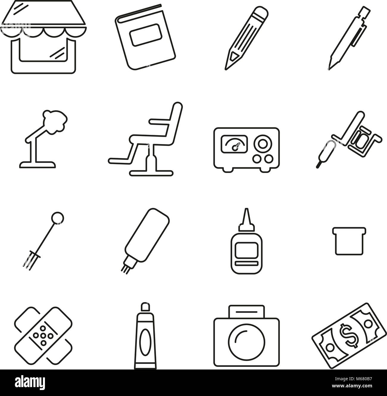 Ink line icon tube Stock Vector Images - Alamy