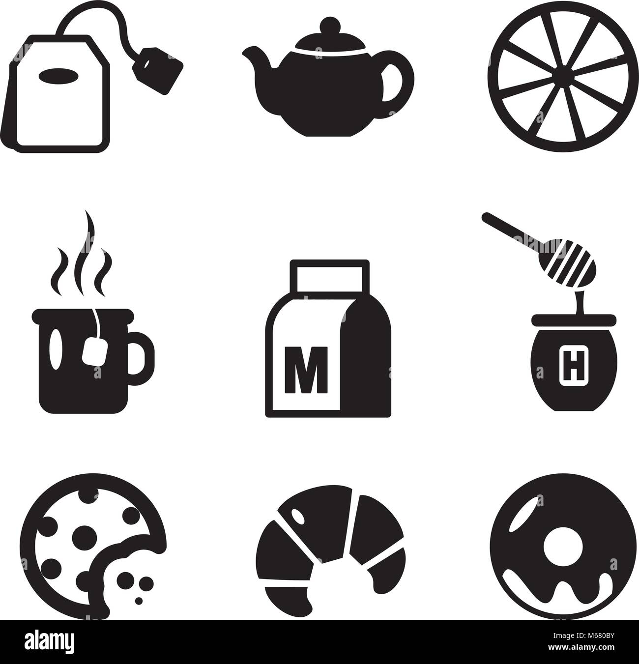 Tea And Toast Stock Vector Images - Alamy