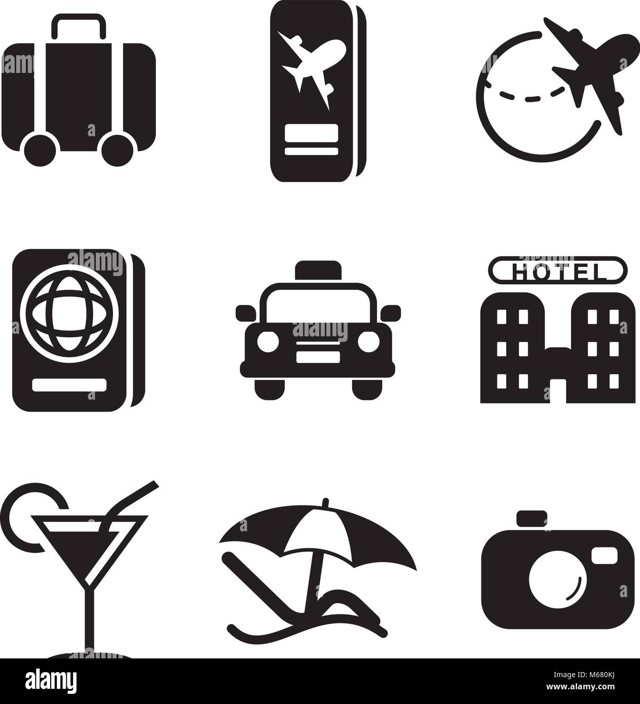 Line travel icon Stock Vector Images - Alamy