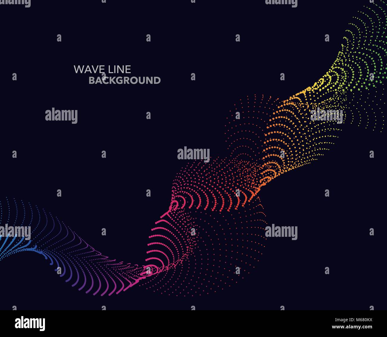 Elegant abstract vector spectrum rainbow gradient wave dot line futuristic style background ...