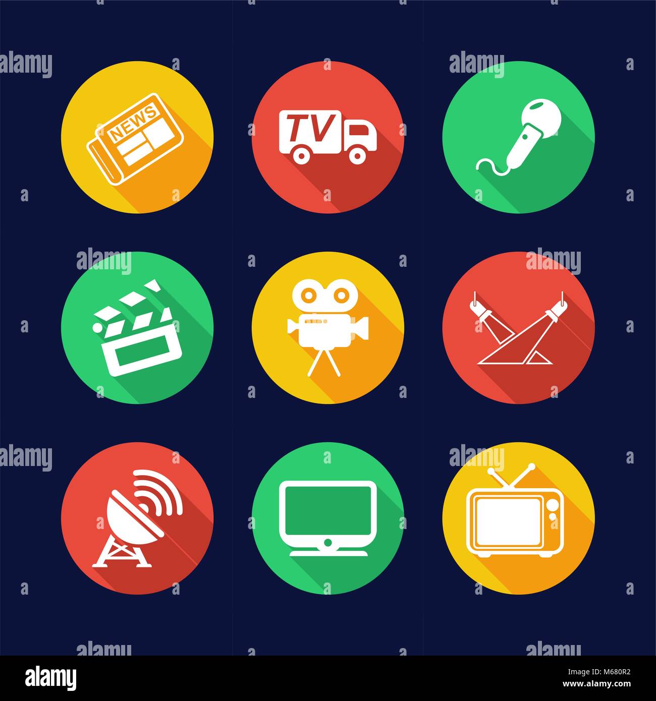 News crew van Stock Vector Images - Alamy