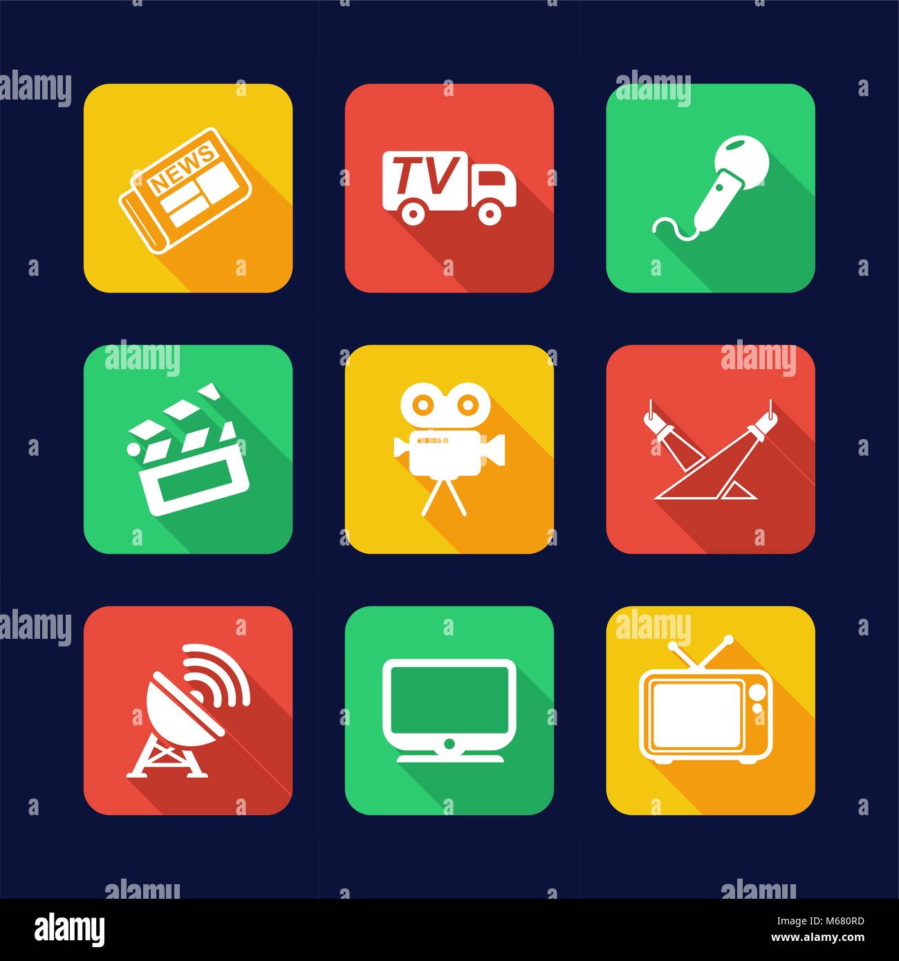 News crew van Stock Vector Images - Alamy