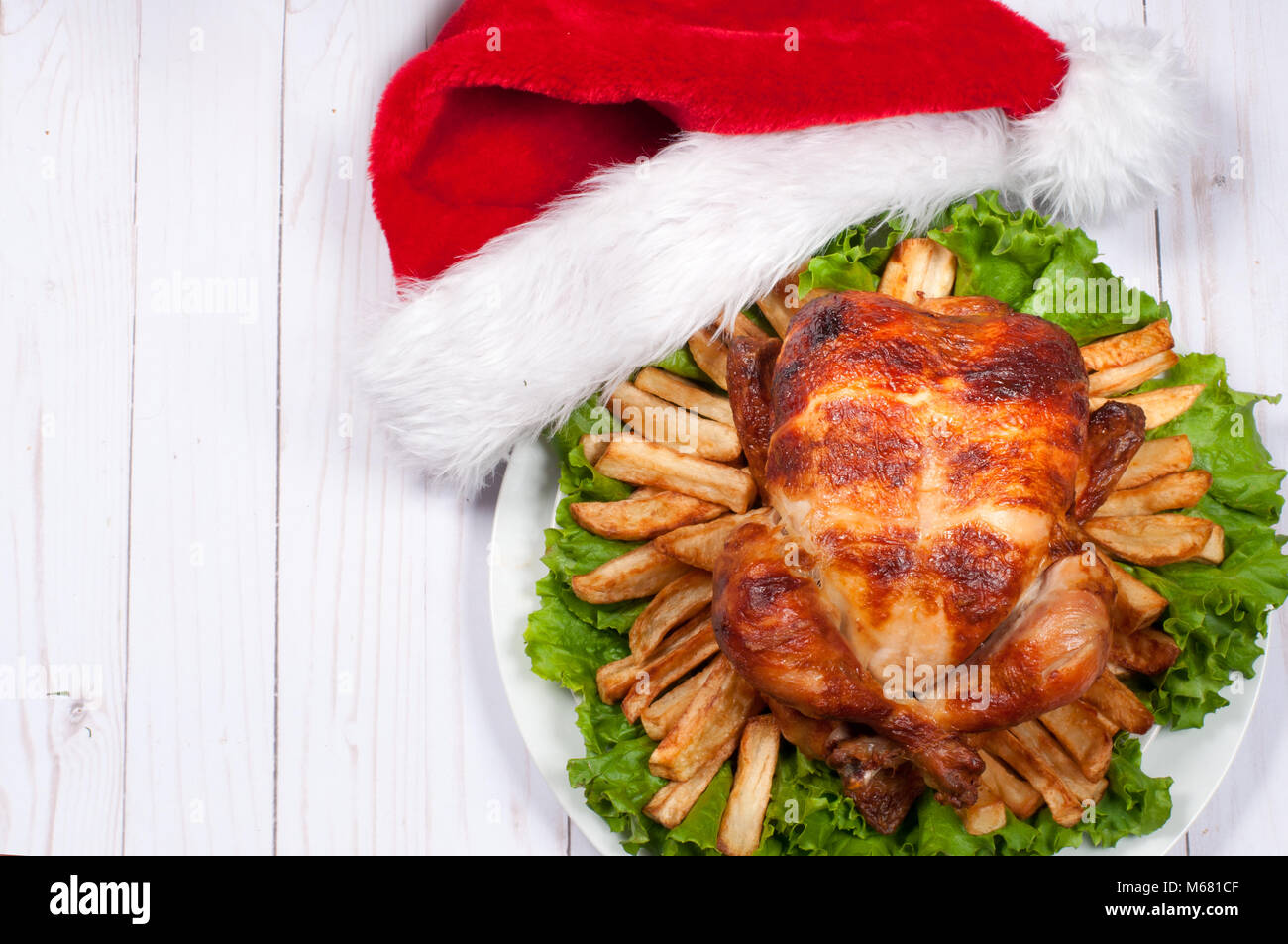 Chicken With Santa Hat