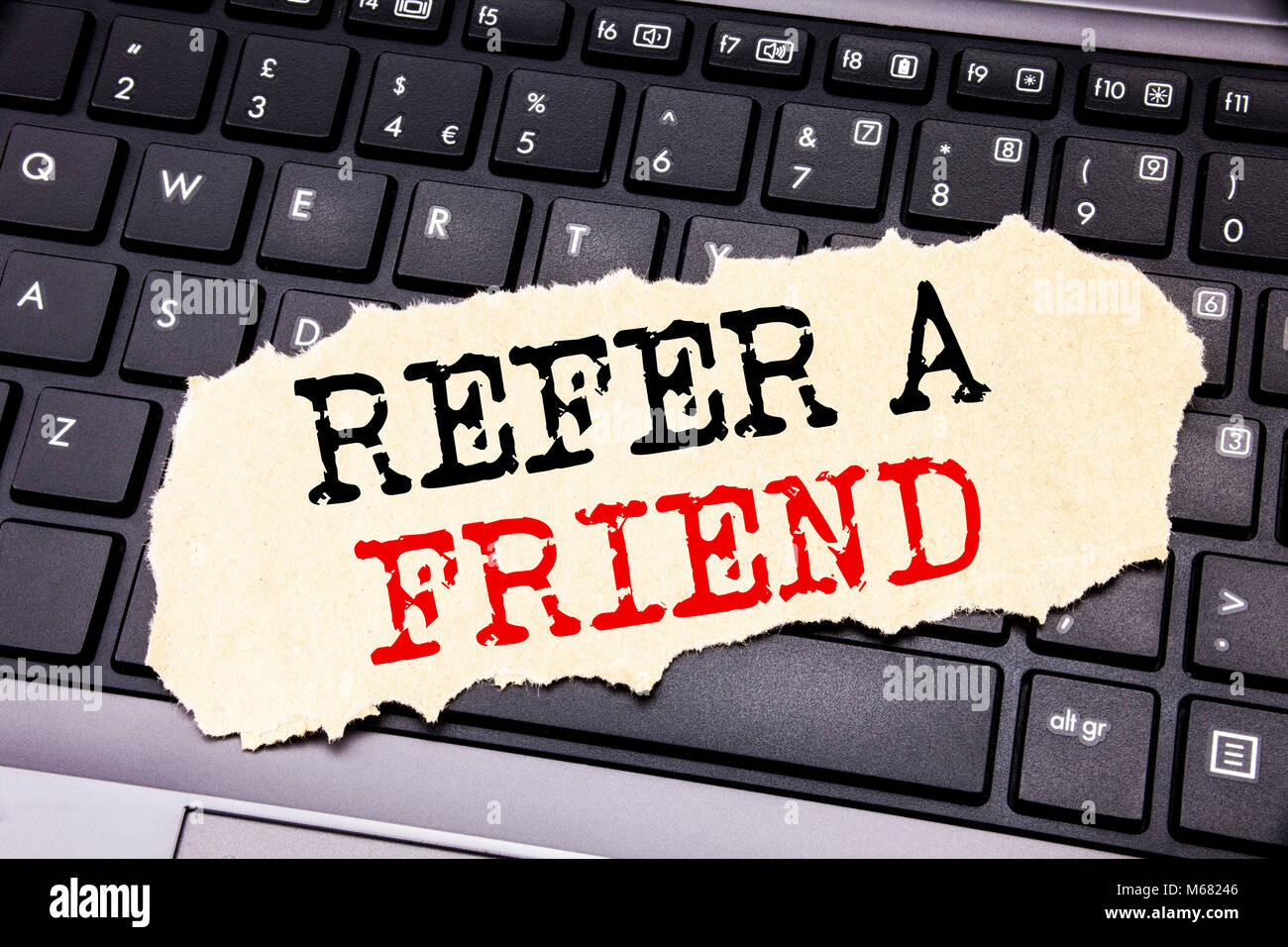 Writing text showing Refer A Friend. Business concept for Referral ...