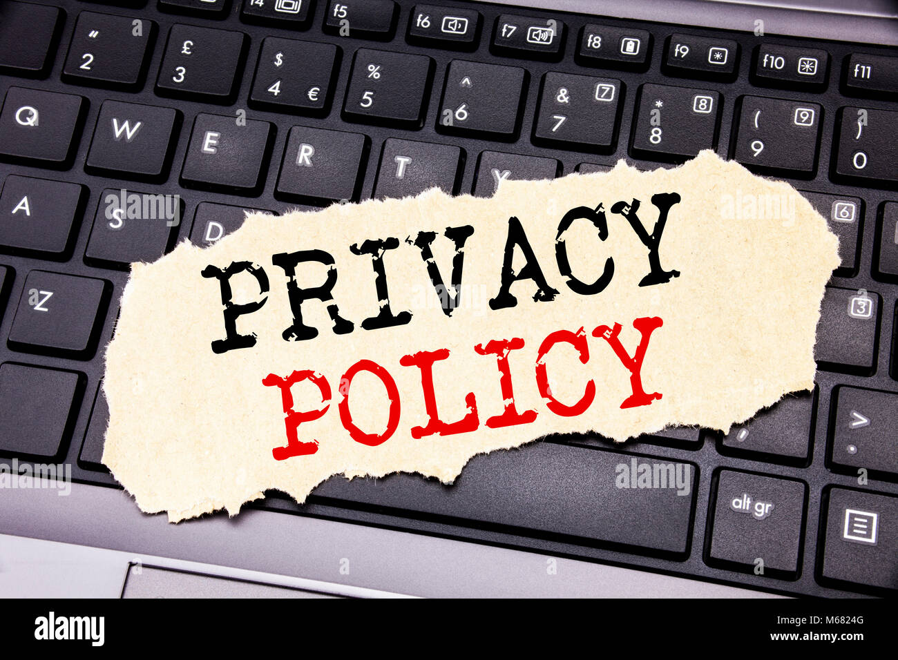 Writing text showing Privacy Policy. Business concept for Safety Data ...