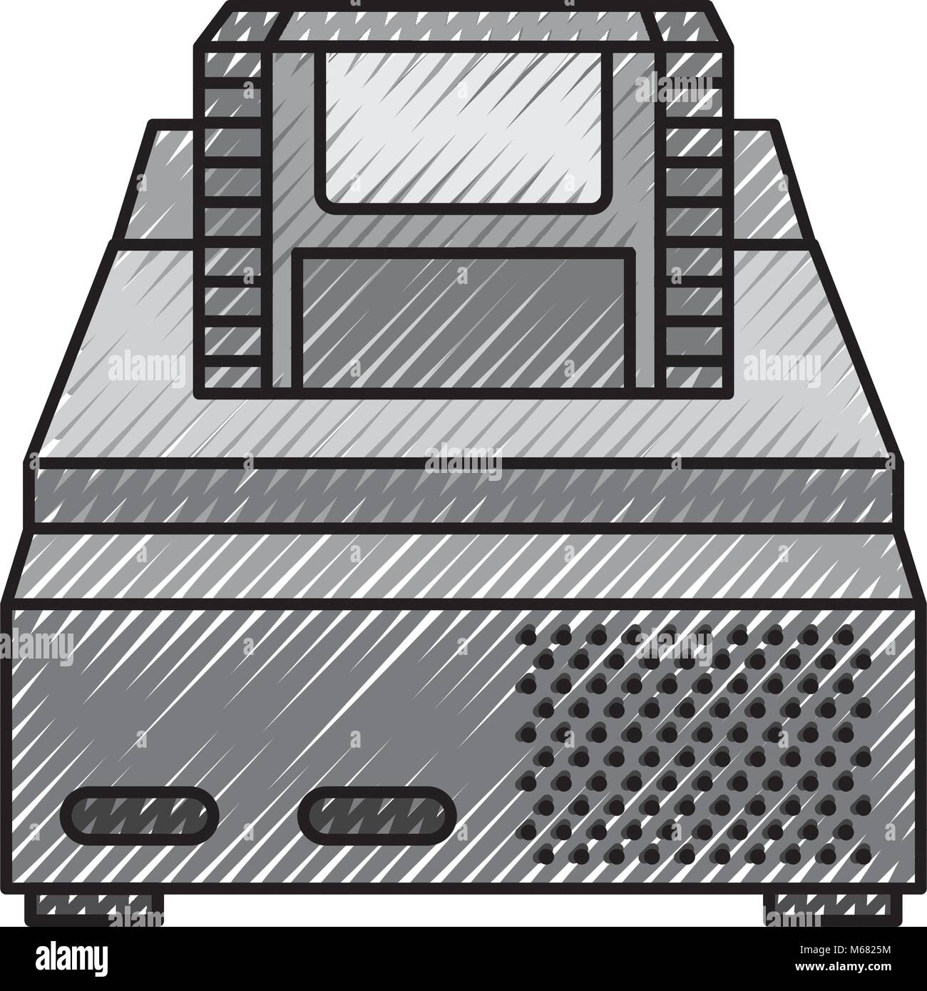 retro video console game and cassette vector illustration drawing ...