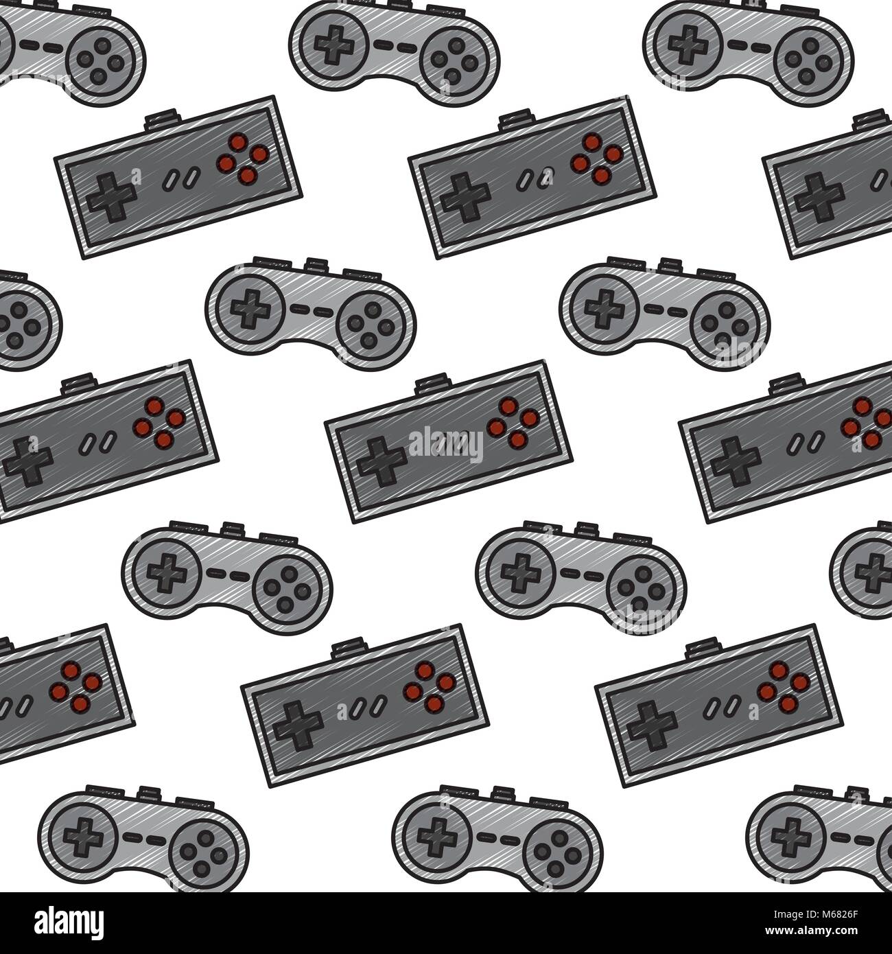 video game controller background devices retro pattern vector ...