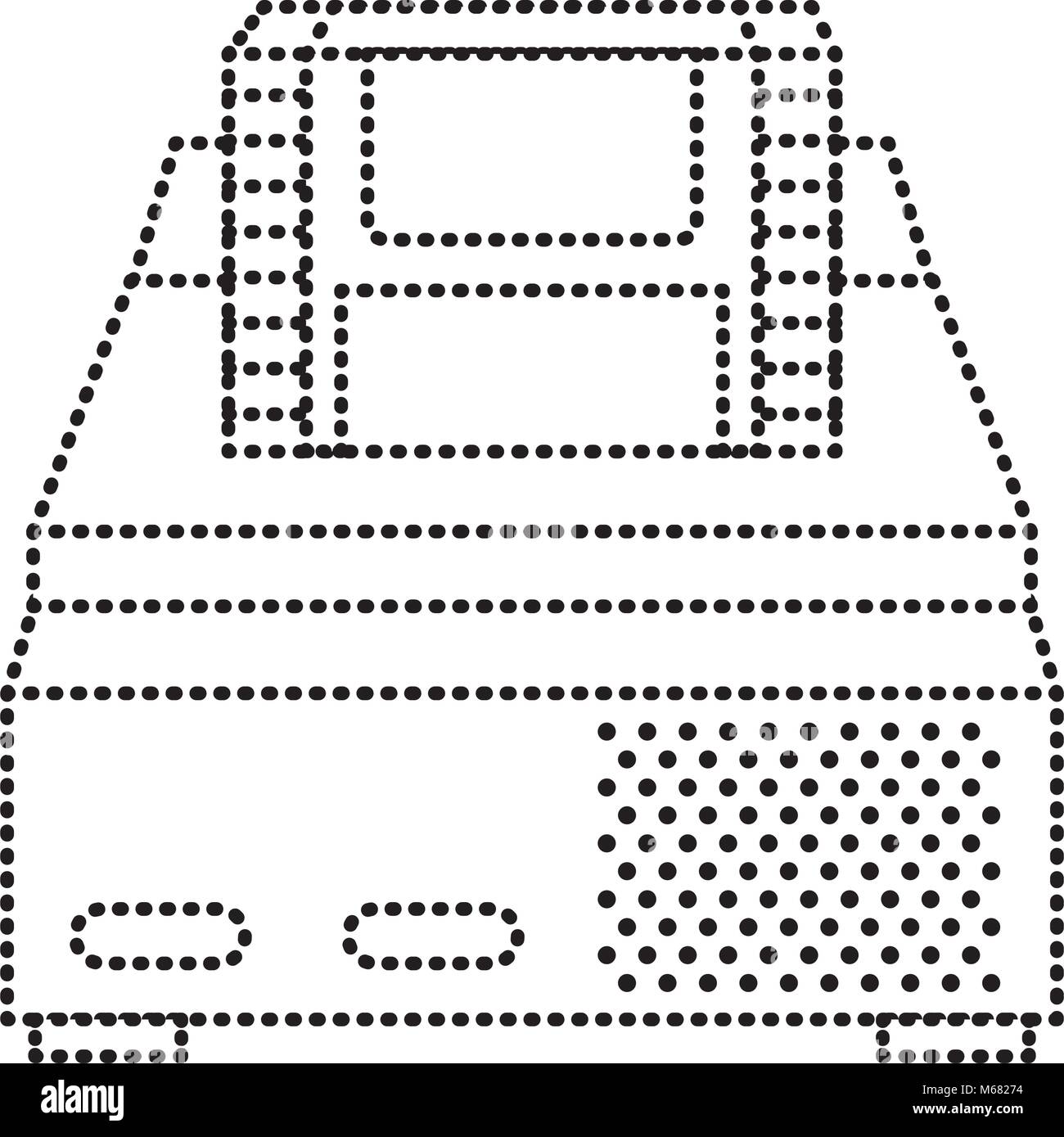 retro video console game and cassette vector illustration dotted line ...