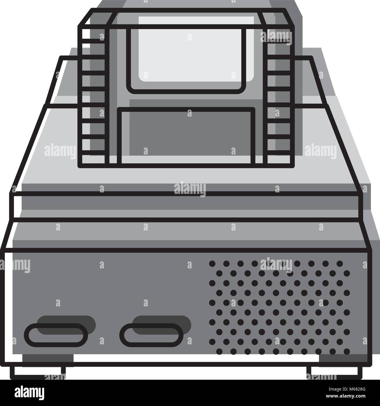 retro video console game and cassette vector illustration Stock Vector ...