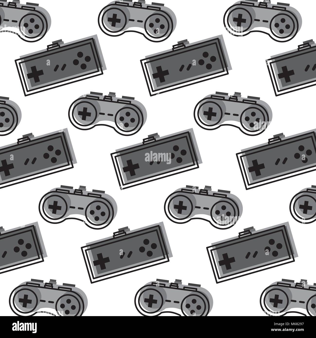 video game controller background devices retro pattern vector ...