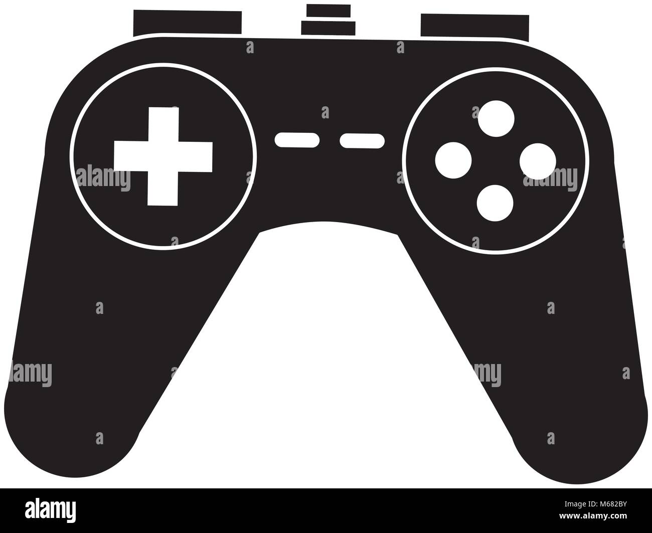 video console controller gadget technology vector illustration black ...