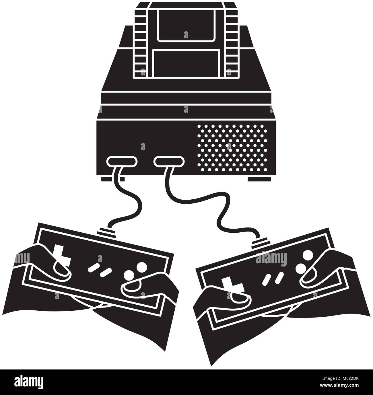 people playing video game hands holding console controller vector ...