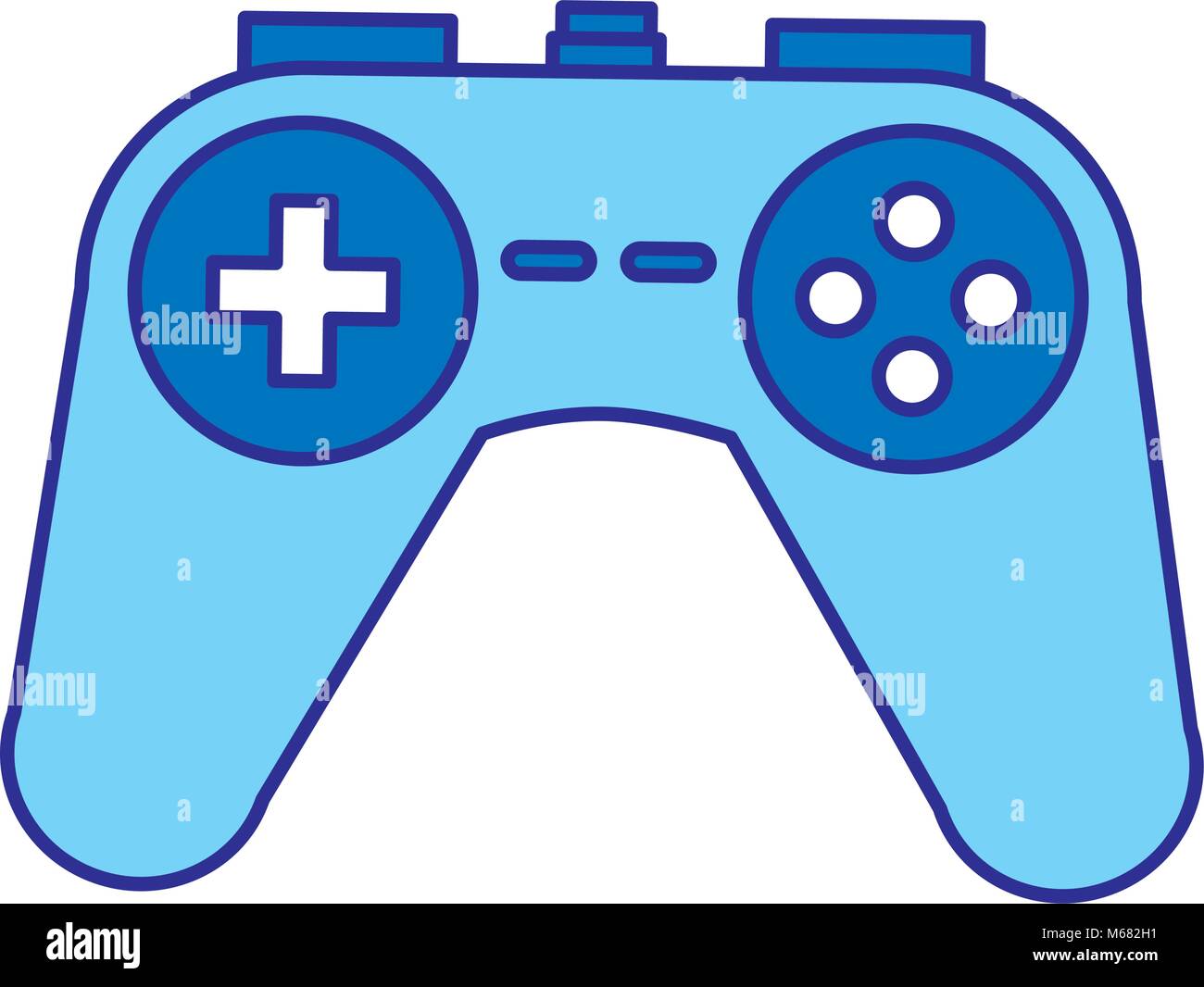 video console controller gadget technology vector illustration blue ...