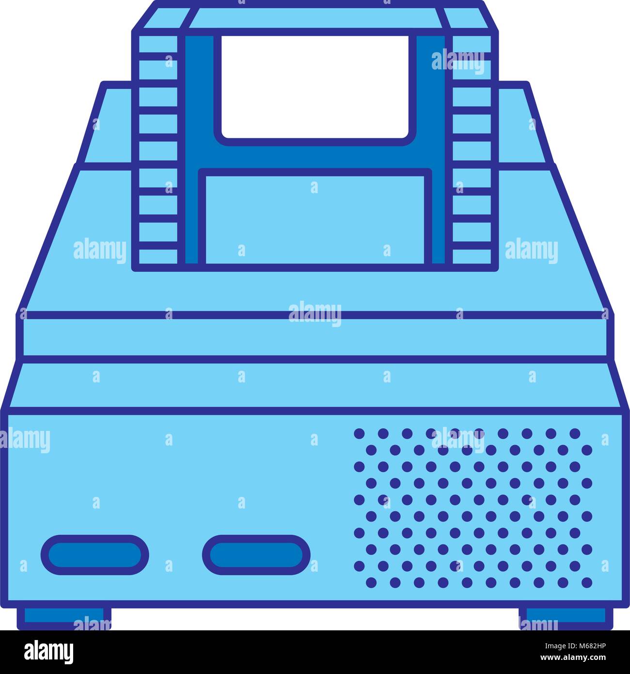 retro video console game and cassette vector illustration blue design ...