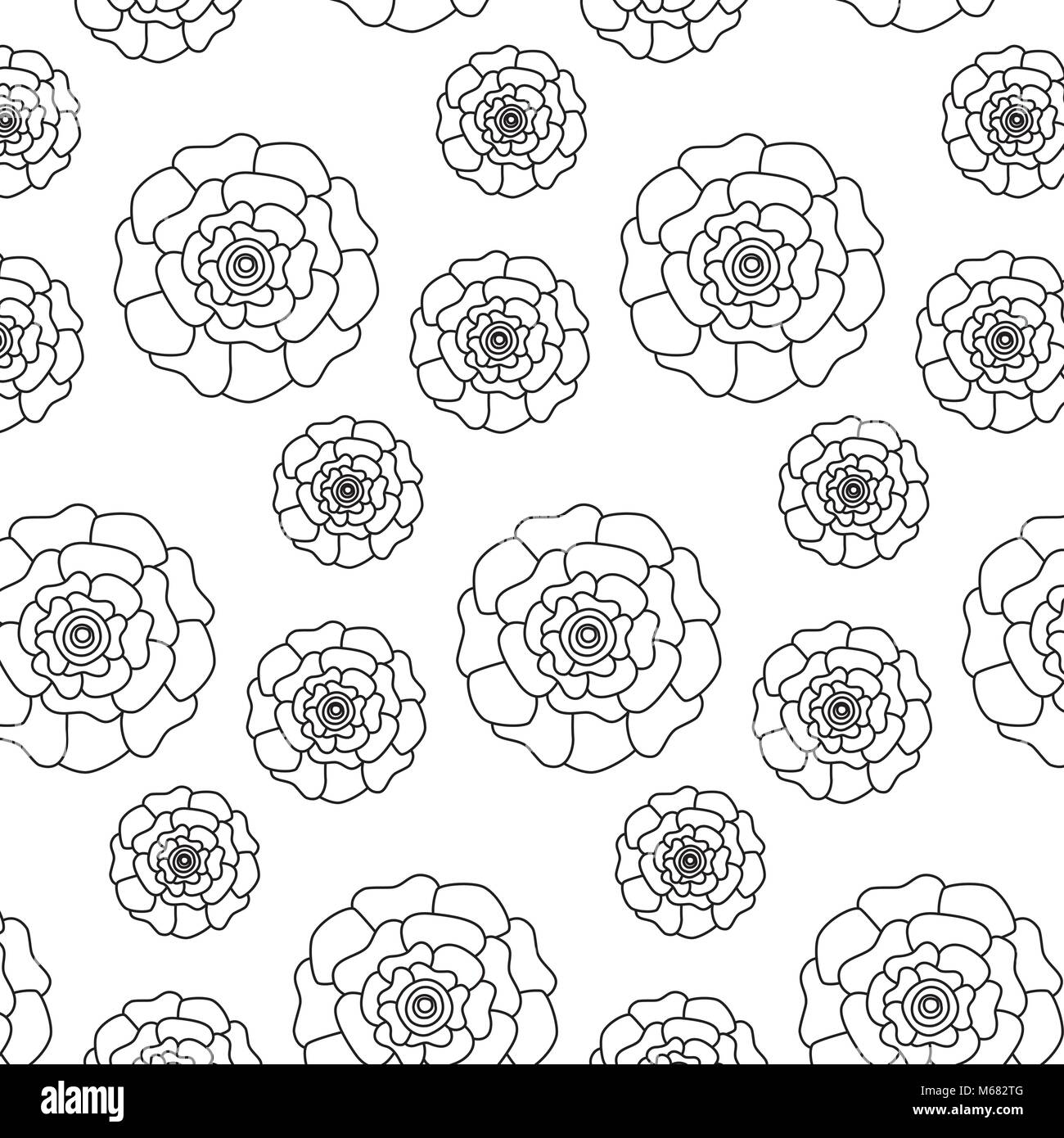 flowers bloom floral natural pattern decoration vector illustration ...
