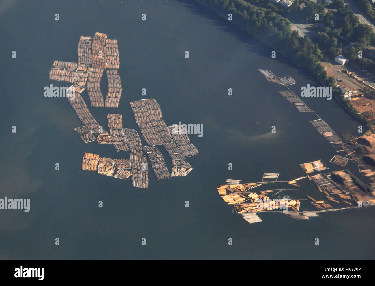 Timber Rafting in the Pacific Ocean. Vancouver, British Columbia, July ...
