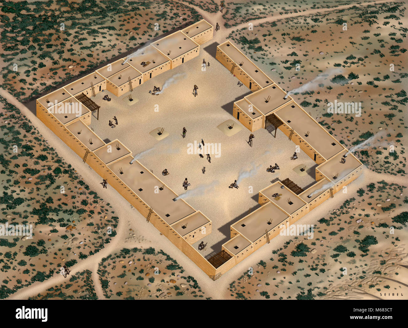 Puerco Pueblo Aerial View by Scott Seibel Stock Photo - Alamy
