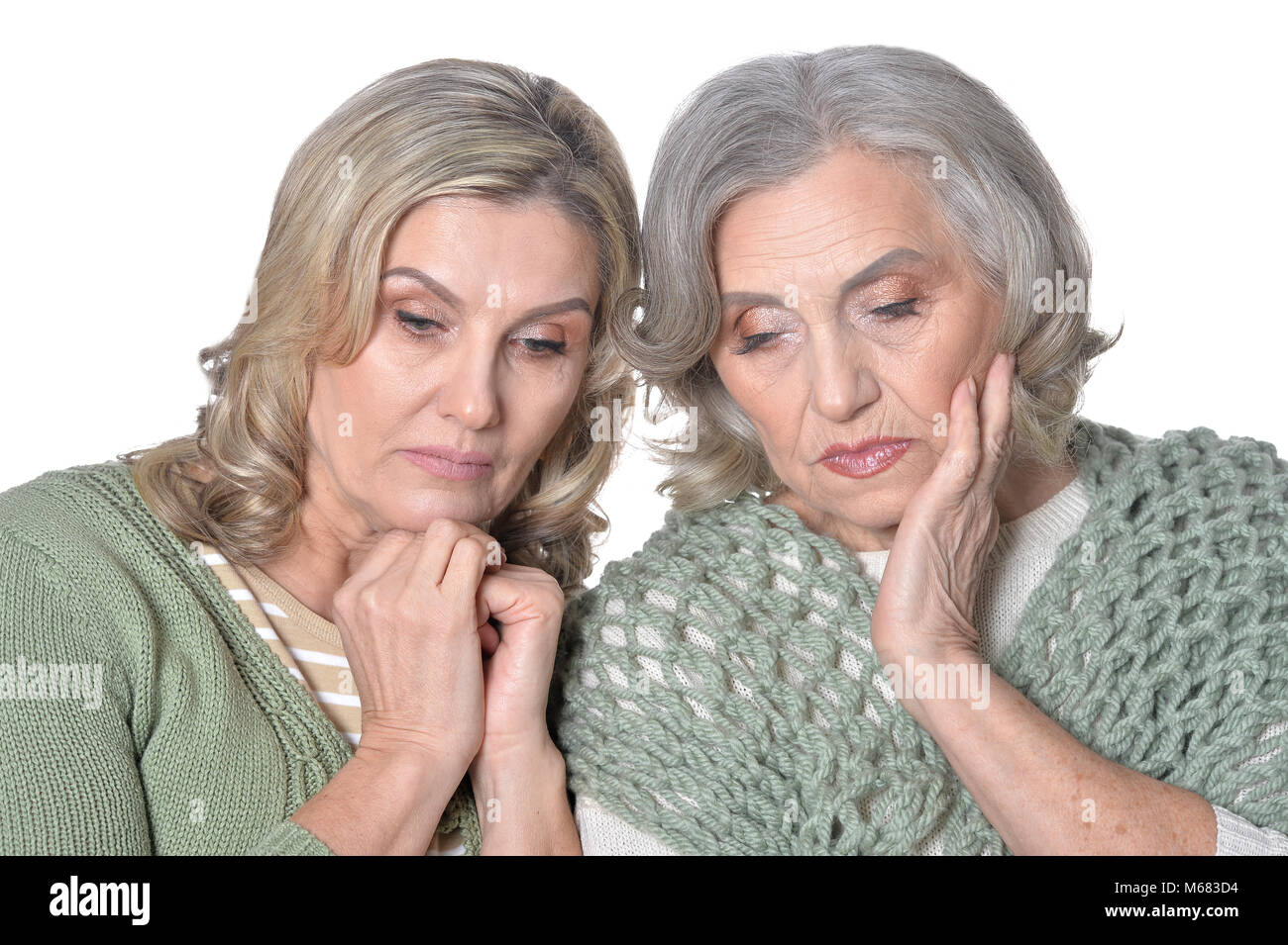two sad women Stock Photo - Alamy