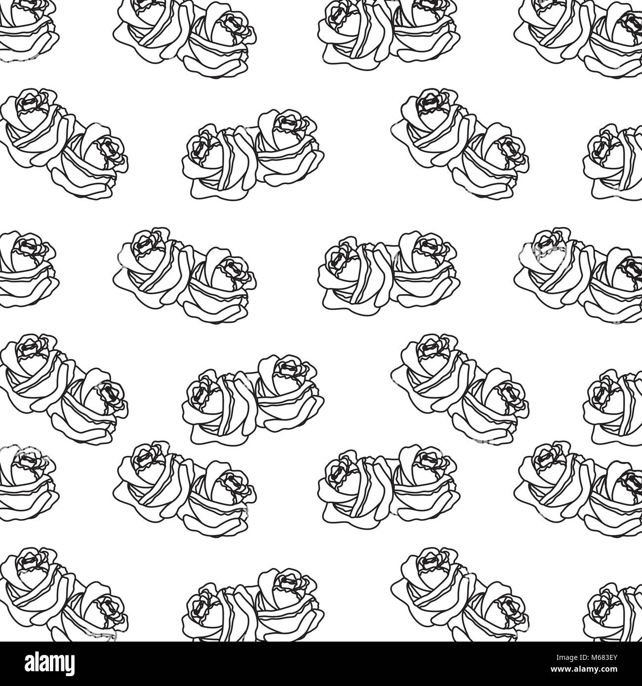 roses flower decoration ornament pattern Stock Vector Image & Art - Alamy
