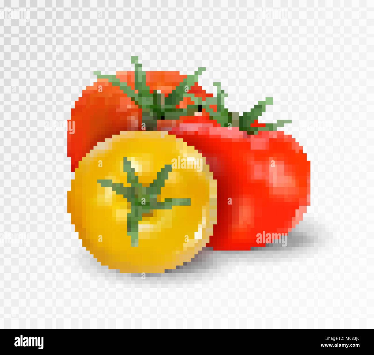 Tomatoes on clean background Stock Vector Images - Alamy