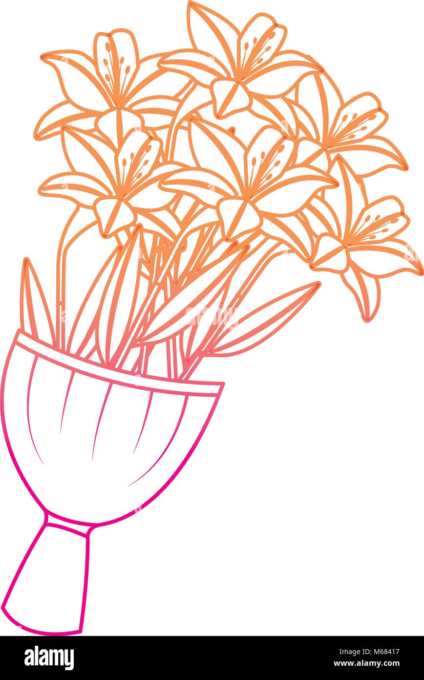 Paper wrapped bouquet Stock Vector Images - Alamy