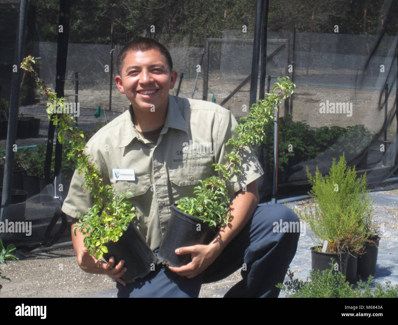 SAMO Youth with Native Plants. SAMO Youth Ranger Fernando does work in ...