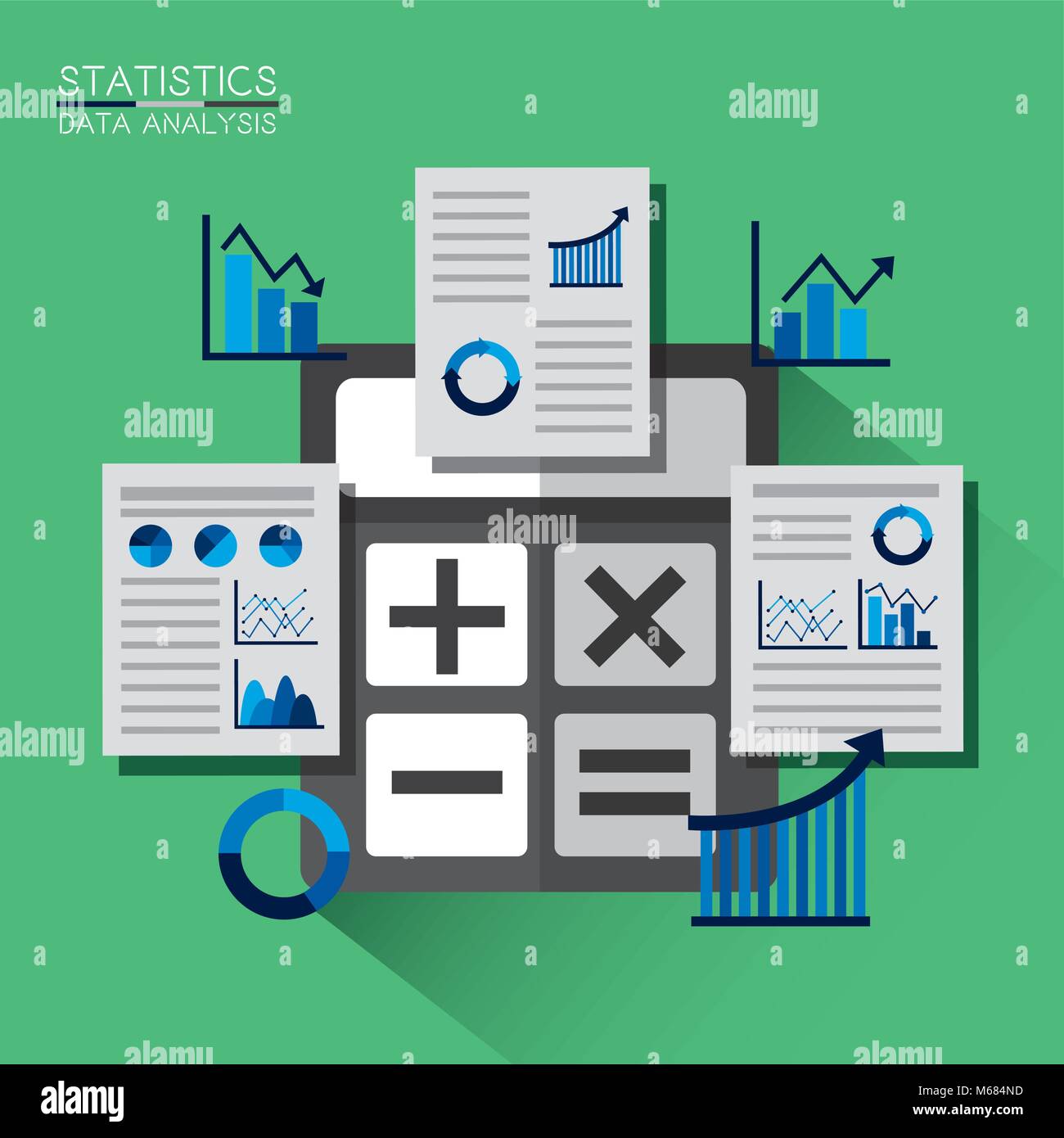calculator graphs diagram chart finance statistics data analytics Stock ...