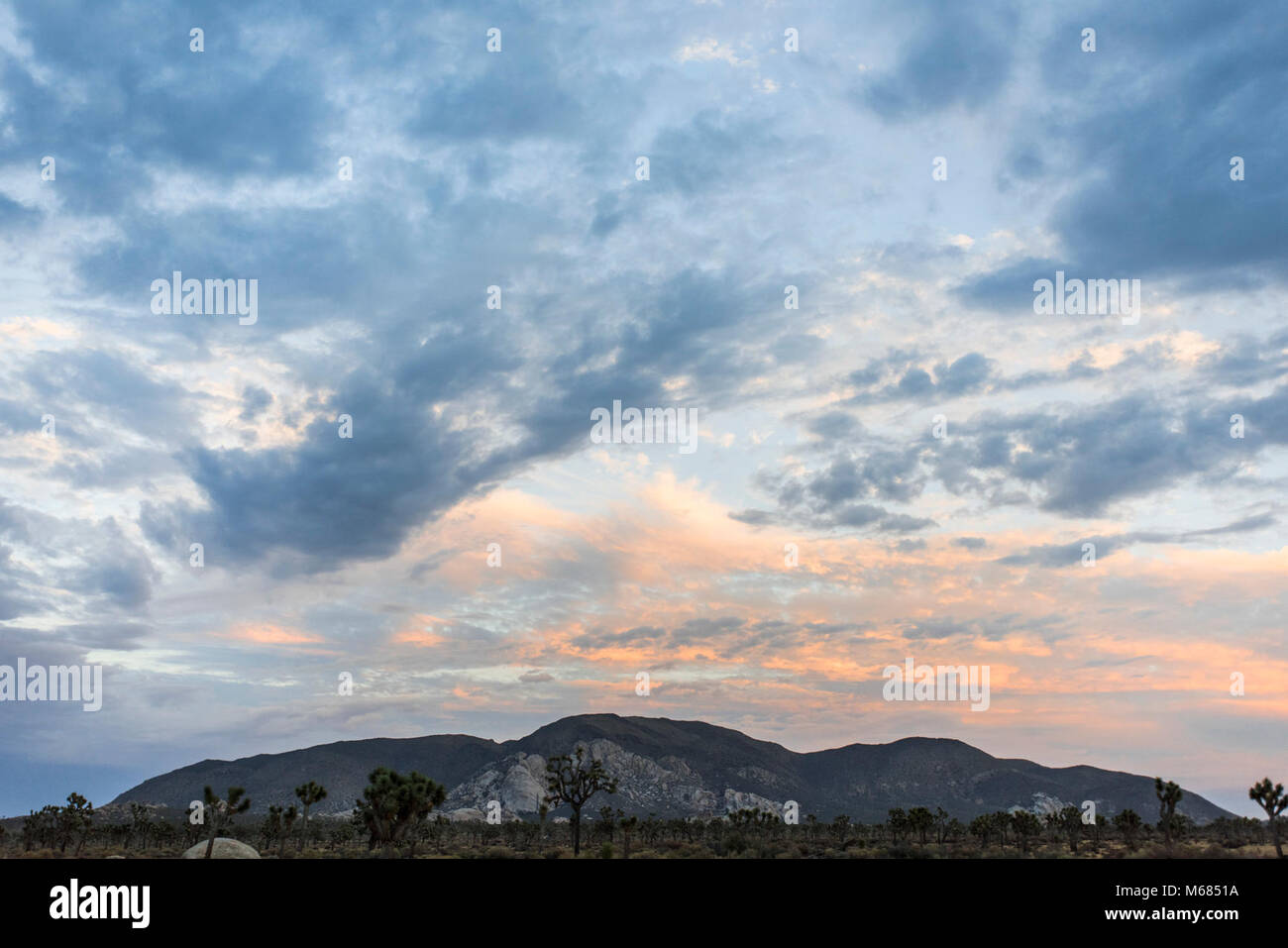 Sunset at Ryan Mountain Stock Photo - Alamy